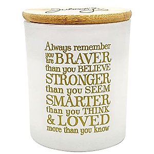 Inspirational Vanilla Scented Candles for Women - Get Well Soon Candles Gifts for Women - Thinking of You Gifts for Women (Always Remember You are Braver)