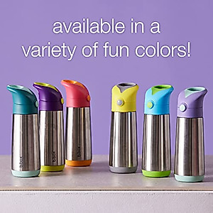 b.box 12 oz Insulated Drink Bottle | Keeps Drinks Cold up to 8 Hours, Warm up to 6 Hours | Double Wall Stainless Steel (Emerald Forest, 12 oz)