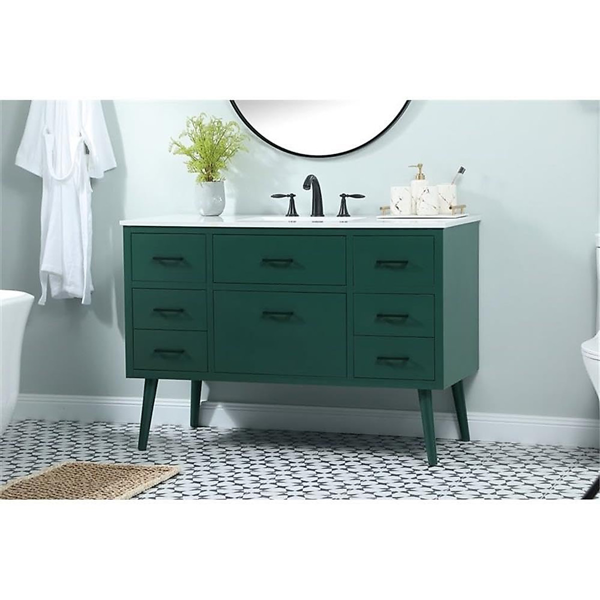 Elegant Kitchen and Bath 48 inch Bathroom Vanity Cabinet - Green