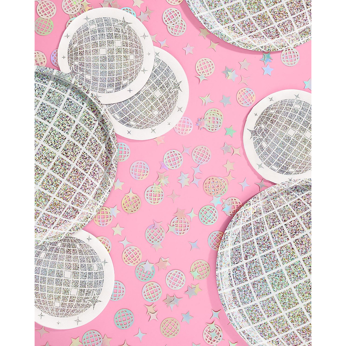 xo, Fetti Disco Ball Foil Confetti - 200 pc | Bachelorette Party Decoration, Cute Birthday Table Decor, Groovy Engagement Decor, Bridal Shower Supplies