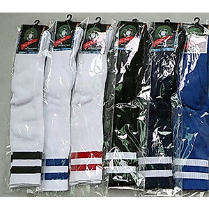Socks Knee High Basketball Socks Men Long Soccer Hockey Baseball Athletic Hose (New Black)