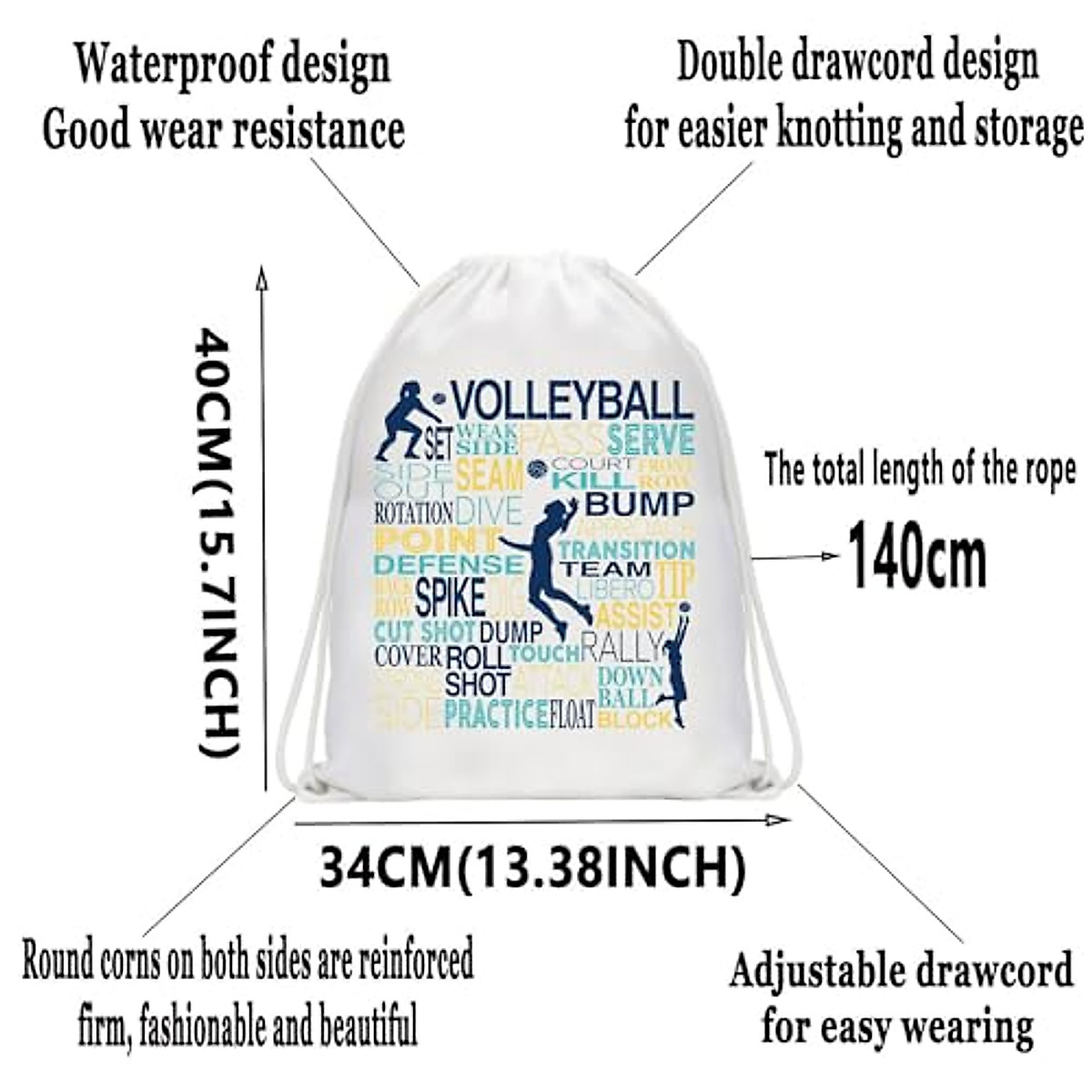 LEVLO Volleyball Canvas Tote Bag Gift For Volleyball Player Volleyball Team Shoulder Bag For Volleyball Lover (Volleyball DB)