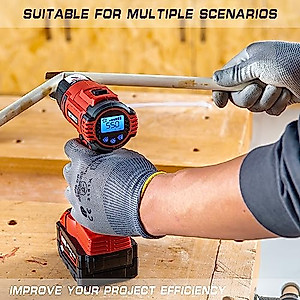 IRONFIST Heat Gun Cordless for Milwaukee M18 Battery, Welding Hot Air Gun with Digital Display 2-Temp Setting & 6 Gear Wind Speed Adjustable with Storage bag & 5 Nozzles (Battery NOT Included)