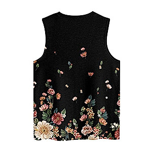 Generic Loose Tank Top for Women Casual Black Tank Top Women Prited Tank Top with Built In Bra for Women Cropped Tank Tops for Women Tank Top Tank Tops for Women Casual Summer Womens Tank Tops Summer