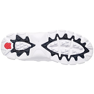 K-Swiss Men's ST329 CMF Sneaker, White/Navy/Red, 10.5 M