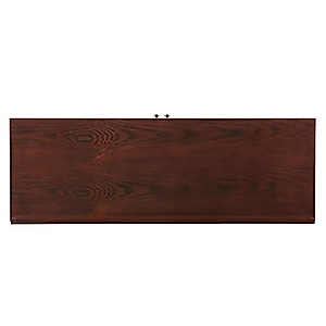 SEI Furniture Camino Mission Sideboard & Curio - Red Washed Expresso Finish w/ Faux Slate - Spacious Design (AMZ0092MC)