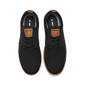 Bruno Marc Men's CoolFlex Breeze Mesh Sneakers Oxfords Lace-Up Lightweight Casual Walking Shoes,Size 8,01 Black,Grand