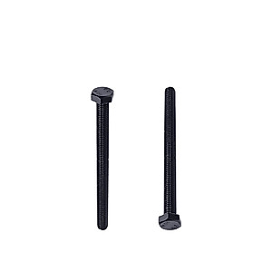 Aicosineg 5Pcs M10 x 130mm Carbon Steel Grade 8.8 External Hex Head Screw Bolts Metric Thread Hexagon Bolts Fastener Hex Bolts for Hardware Furniture Machinery Black 5.38x0.63inch