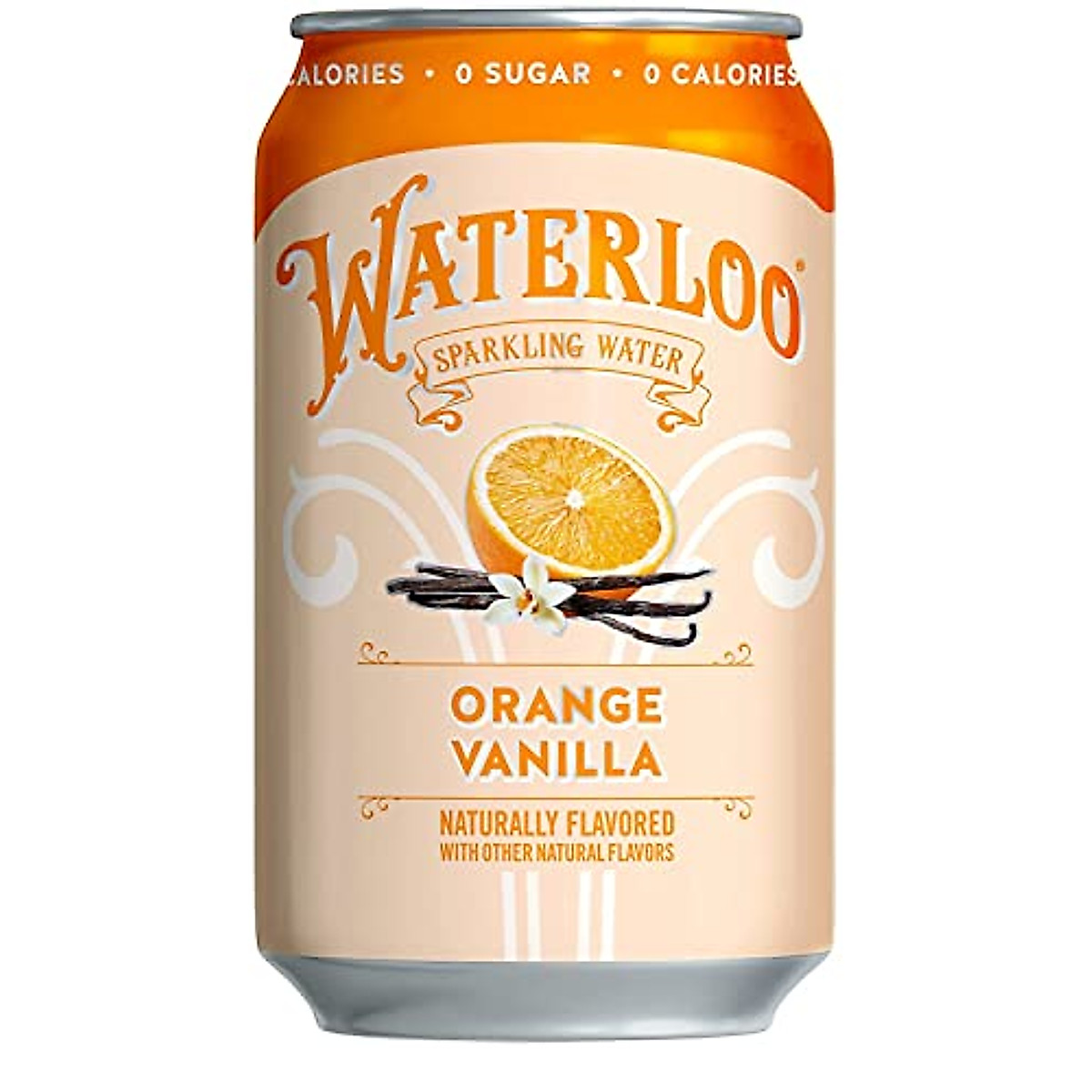Waterloo Sparkling Water, Orange Vanilla Naturally Flavored, 12 Fl Oz (Pack of 24) | Zero Calories | Zero Sugar or Artificial Sweeteners | Zero Sodium
