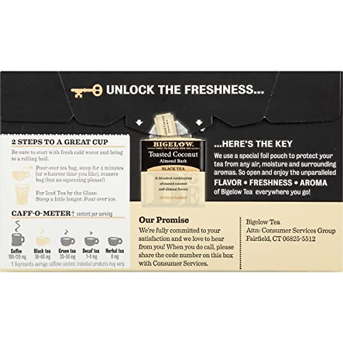 Bigelow Toasted Coconut Almond Bark 36 Tea Bags (2 boxes of 18)