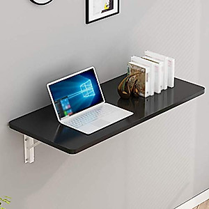 MTYLX Table,Desk,Painted, Black Multi-Functional Wall-Mounted Computer Desk, Environmental Piano Paint, Super Load Bearing More Than 100Kg,9040Cm,9040Cm
