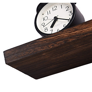 HXSWY Rustic Wood Floating Shelves for Wall Decor Farmhouse Wooden Wall Shelf for Bathroom Kitchen Bedroom Living Room Set of 6 Brown