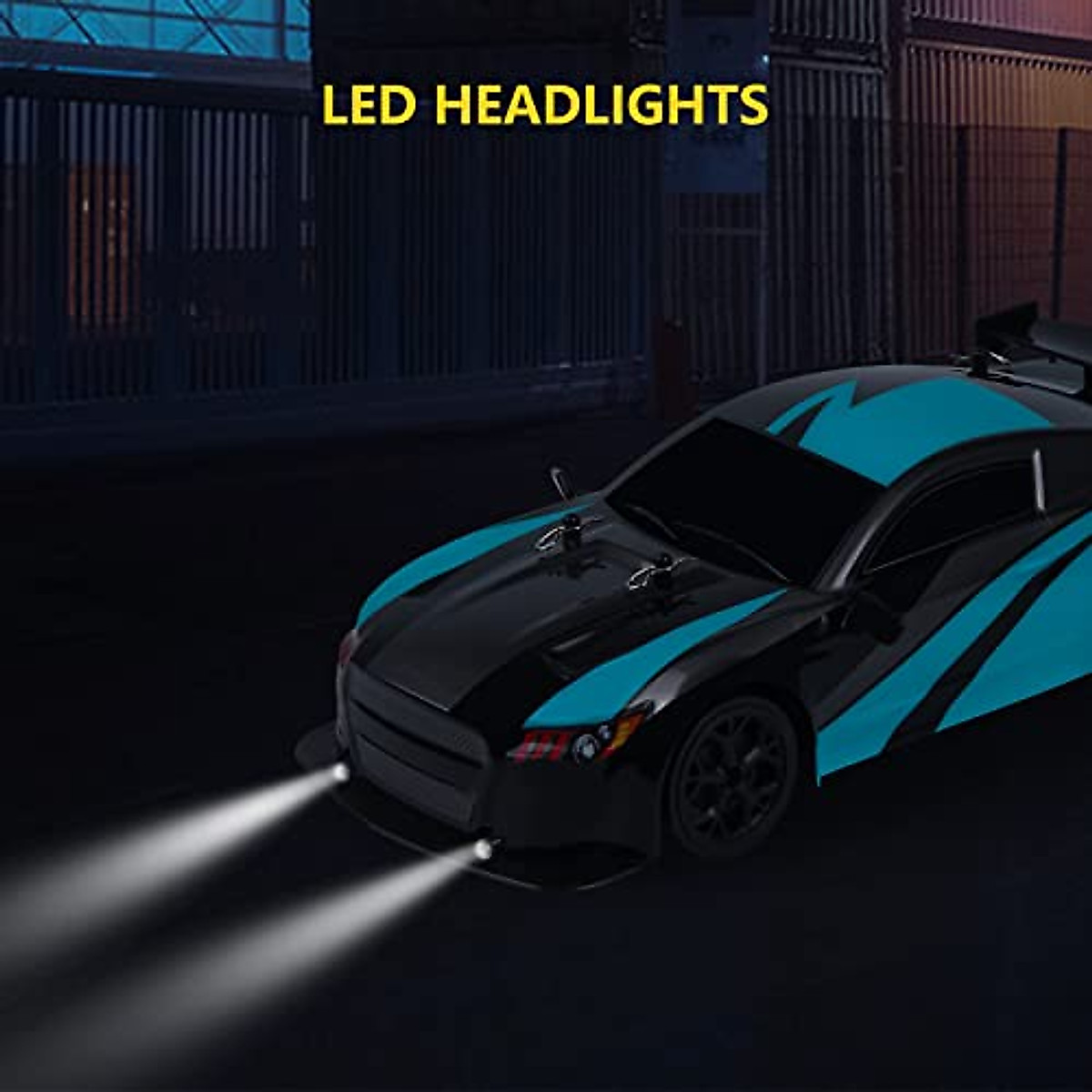 Rhybor GT RC Drift Car Remote Control Car Sport Racing Hight Speed Drift Cars, 1/14 RC Car for Adults Kids Gifts, 4WD 25KM/H RC Drift Vehicle with LED Lights