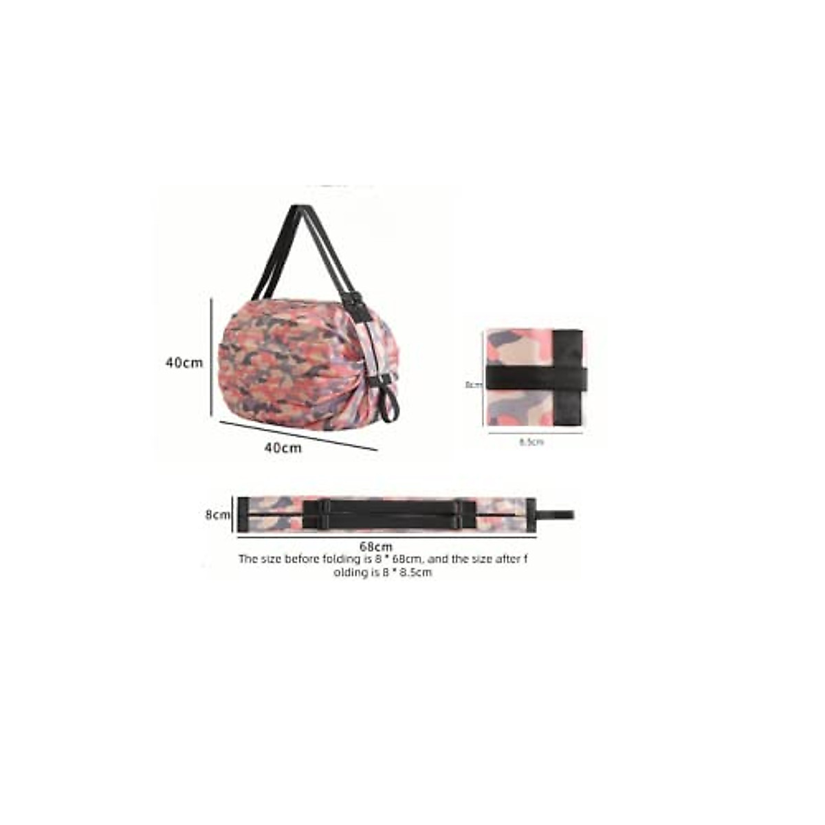 YEOLE Folding eco friendly shopping bag, grocery storage tote bag, travel shoulder portable thickened grocery shopping bag, supermarket eco protection bag, large and durable, reusable