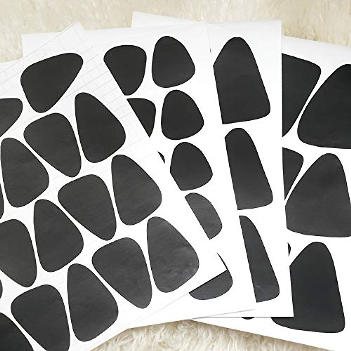 The Boho Design Vieli Arte Filled Triangles Hand Drawn. Wall Vinyl Sticker Decal Decor Nursery 67 psc. Adhesive Tribal Triangle for Kids Baby Bedroom Decoration (Black)