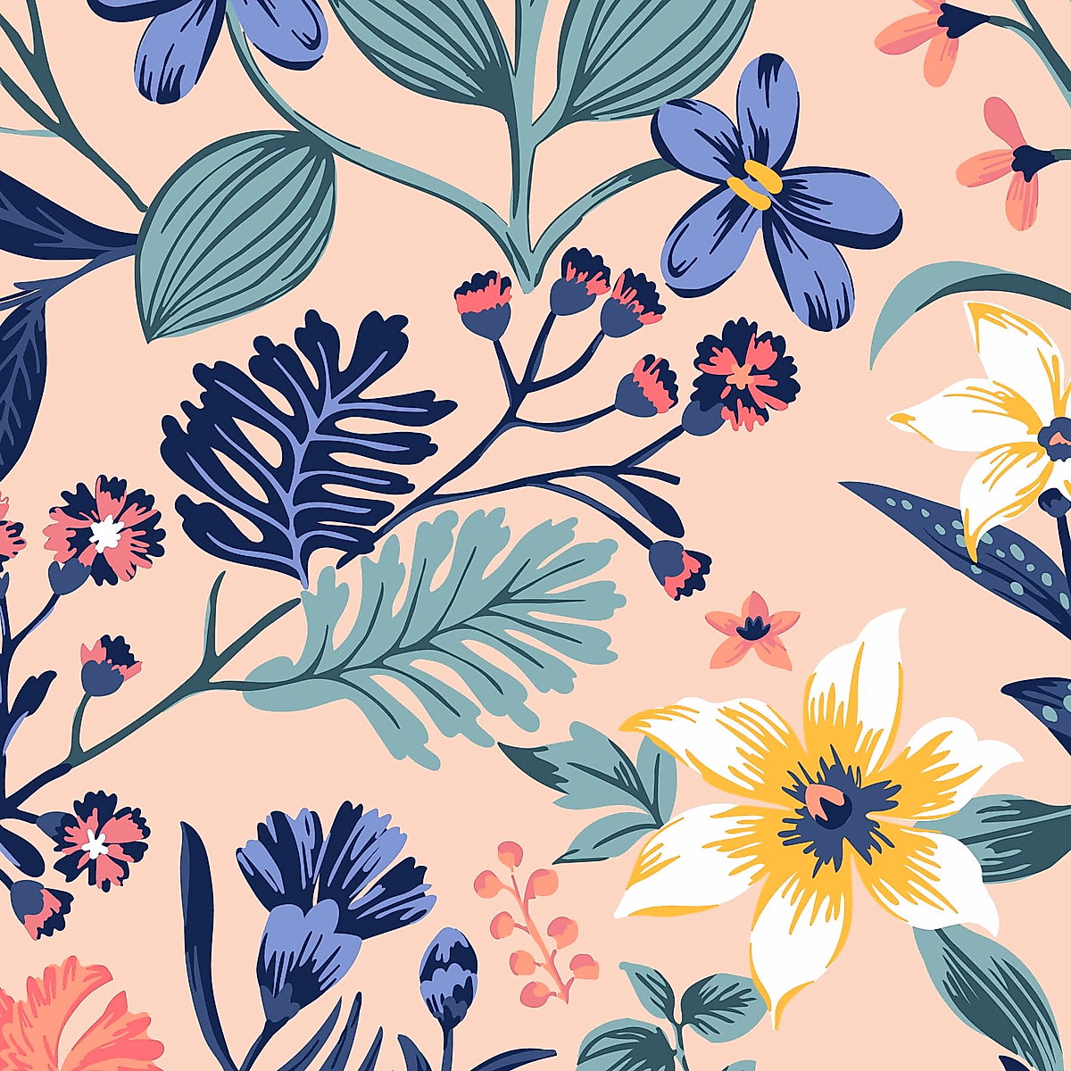 Vera Bradley Cotton Finley Wallet with RFID Protection, Paradise Coral