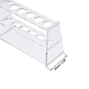 uxcell Acrylic Test Tube Holder Lab Stand Rack 6 Wells for 25ml Centrifuge Tubes Clear