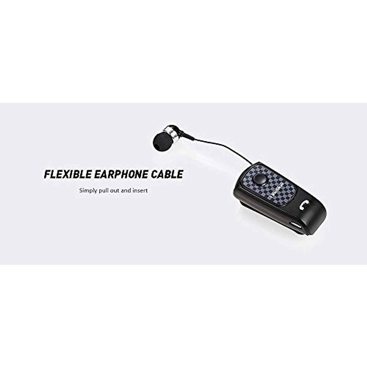 Fineblue F Plus Wireless Clip-on Bluetooth V4.0 / V4.1 Headset Headphone Hands-Free Supports for iOS and Android System - Black
