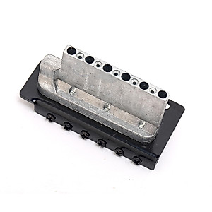 Musiclily 52.5mm Guitar Stratocaster Tremolo Bridge Set for Fender Strat Squier Electric Guitar Replacement, Black