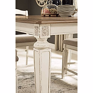 Signature Design by Ashley Realyn Dining Room Table, 0, Off White And Brown