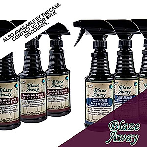 Blaze Away Commercial Air Freshener/Odor Eliminator & Smoke Neutralizer Spray - Professional Odor Removal - Cleans Strong Odors on a Molecular Level - Long Lasting Fresh Air Scent - 16oz Sprayer
