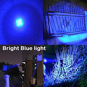 WAYLLSHINE (Pack of 5 Multicolored 3-Mode Flashlight: Red Light Flashlight, Green Light Flashlight, Blue Light Flashlight, 395 UV Light Flashlight, White LED Light Flashlight