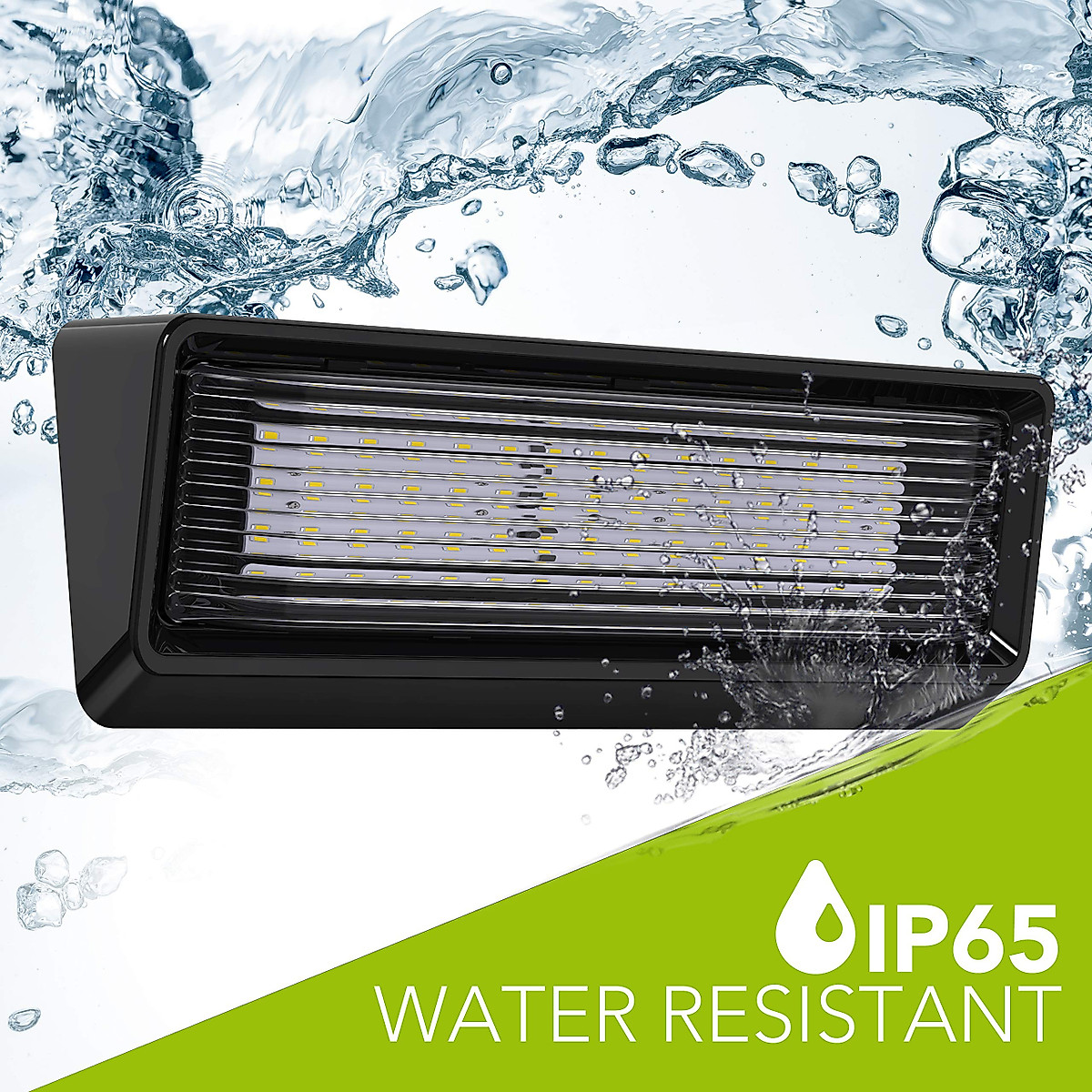 Leisure LED 2X RV Exterior Porch Utility Light XL 12v 650 Lumen Lighting Fixture. Replacement Lighting for RVs, Trailers, Campers, 5th Wheels Black Base Clear Lens (Black, 2-Pack)