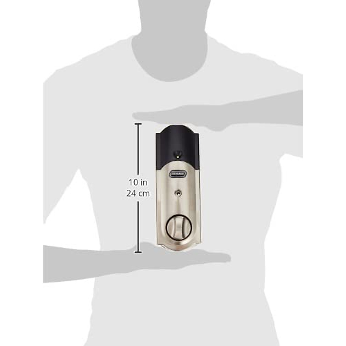 SCHLAGE BE479AA V CAM 619 Satin Nickel Sense Smart Deadbolt with Camelot Trim