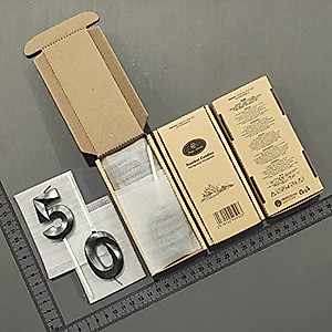 50th Birthday Candles Numbers for Cakes Candle Happy Fiftieth Birthday 3D Designed Wedding Anniversary Party Cake Topper Decorations (50, Black)