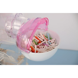 WNZQK Hamster Sand Bathroom Guinea Pig Hideout Hamster Cage Accessories Sand Bath Container Small Pet Toilet Hamster Villa Transparent External(Upgrade Blue)