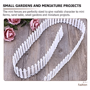 STOBOK 2pcs Mini Fence Mini Wood Fencing DIY Wood Picket Fence Miniature Fence Decoration Decorative Fence Panels Micro Landscape Accessories Fairy Garden Barrier Wooden Sand Table House