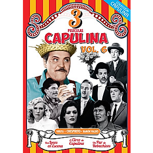 CAPULINA VOL.6 (3 PELICULAS) 1.-DOS LOCOS EN ESCENA 1960 & 2.-EL CIRCO DE CAPULINA 1977 & 3.- UN PAR DE ROBACHICOS 1967[NTSC/Region 1 and 4 dvd. Import - Latin America]