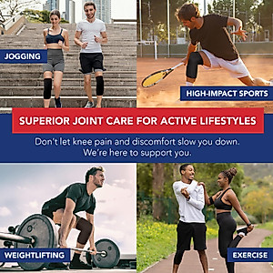 Doctor Developed Knee Brace/Knee Support/Knee Compression Sleeve [single] & Doctor Written Handbook -guaranteed relief for Arthritis, Tendonitis, Injury, (Black/Pink) (Black, 5X-Large (Pack of 1))