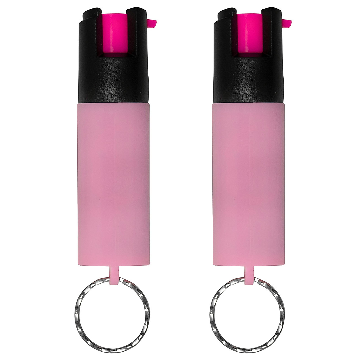 Police Magnum Pepper Spray Self Defense- Mini Pocket Safety Tool kit - Small discreet Canister Case- Made in The USA- 2 Pack 1/2oz Twist Lock Pink Sleeve Keyring