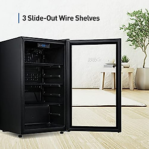 Commercial Cool Beverage Cooler, 3.6 Cu. Ft. Capacity, Drink Fridge with 3 Adjustable Shelves & Temperature Control, Mini Beverage Fridge Holds up to 109 Cans