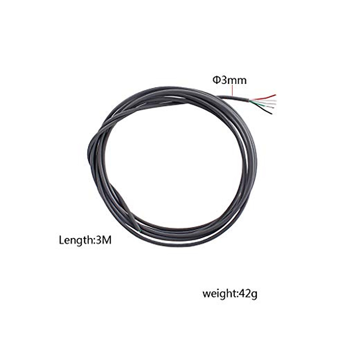 Alnicov 5-Conductor Shielded Wire Guitar Circuit Hookup Wire Pickup Cable