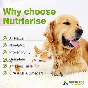 Omega 3 Fish Oil for Dogs and Cats, Dog & Cat Fish Oil Pet Supplement, Skin and Coat Supplement for Shedding, Dry Itchy Skin and Allergies, Rich in EPA & DHA with Omega 3 Fatty Acids, 120 Softgels