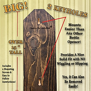 2nd Amendment 100% Real Wood Bottle Opener and Cap Catcher - Wall Mounted - Handcrafted by a Vet - Made of 3/4 thick Solid Pine, Rustic Sign Opener and Bucket - Great USA Pro Gun, Patriot Unique Gift