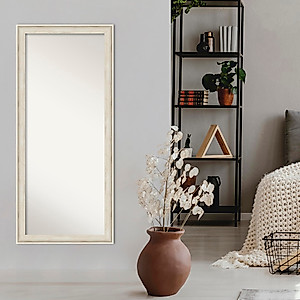 Amanti Art Cream Full Length Mirror, 65x29 Regal Birch Cream Tall Free Standing Body Wall Mirror Full Length for Dressing, Traditional Frame, Lean on Floor or Hang, Wall Decor from WI, USA