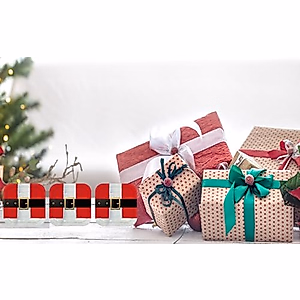 QXBXYHM 25 Count Christmas Paper Plates Christmas Disposable Plates Christmas Party Tableware Christmas Santa Belt Dinner Plates for Christmas Holiday Dining Party (Christmas santa belt)