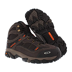 HI-TEC Men's XT Explorer Mid WP Chocolate/Burnt Orange Mid-Calf Leather Boot - 8M