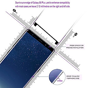 iAnder [2-PACK] Galaxy S8 Plus Screen Protector Glass [Easy Installation Tray], 3D Curved [Tempered Glass] Screen Protector for Galaxy S8 Plus S8+ [Case Friendly]