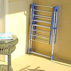 SUMECH Storage Drying Rack Foldable Laundry Clothes Wing-Shape Airer Portable Dryer Hanger Organizer Pole Indoor Outdoor Balcony