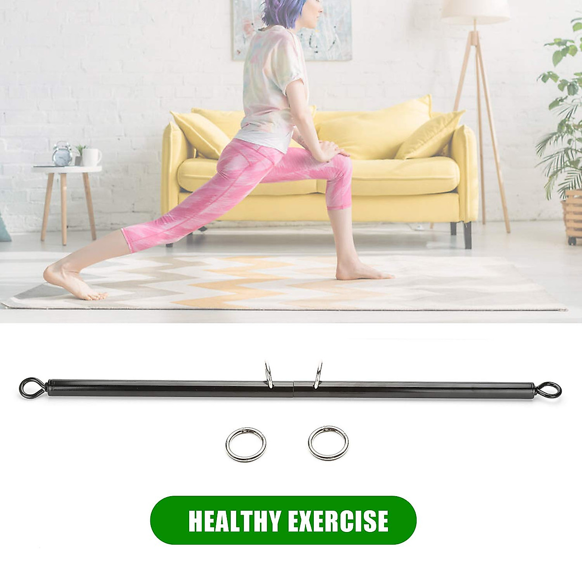 TMEOIIPY 2pcs Expandable Spreader Bar Training Tools for Home Gym Yoga