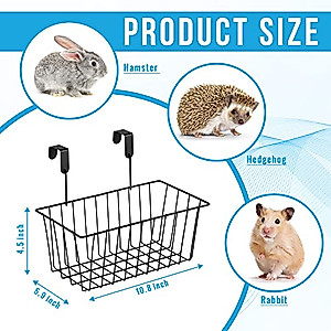 4 Pack Rabbit Hay Feeder for Cage Bunny Hay Feeder Rack with Heavy Duty Hanging Hay Holder Metal Bunny Hay Rack Holder for Bunny, Chinchillas Guinea Pig Cage Accessories, 10.8 x 5.9 x 4.5 Inch