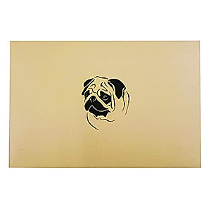 iGifts And Cards Happy Pug Family 3D Pop Up Greeting Card – Birthday, Friendship, Thank You, Congratulations, Celebration, Super Cute, Dog, Puppies, Card For Dog Lovers