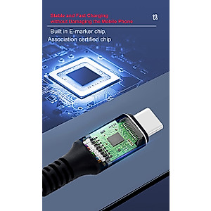 USB C to USB Cable 4 Feet, 240W Thunderbolt 4 Cable 4ft Type-C Thunderbolt 4 Cable Monitor Cable Supports 40Gbps Data Transfer