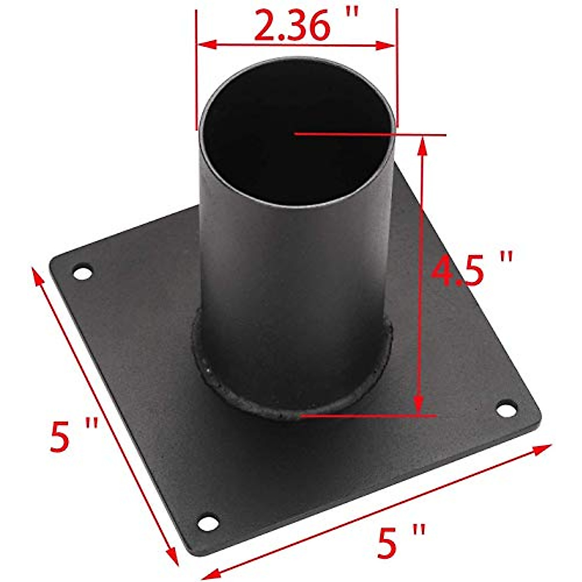 Straight Arm Wall Mount Bracket for Slip Fit Lights (2 3/8inch), Slip Fitter Tenon Adapter