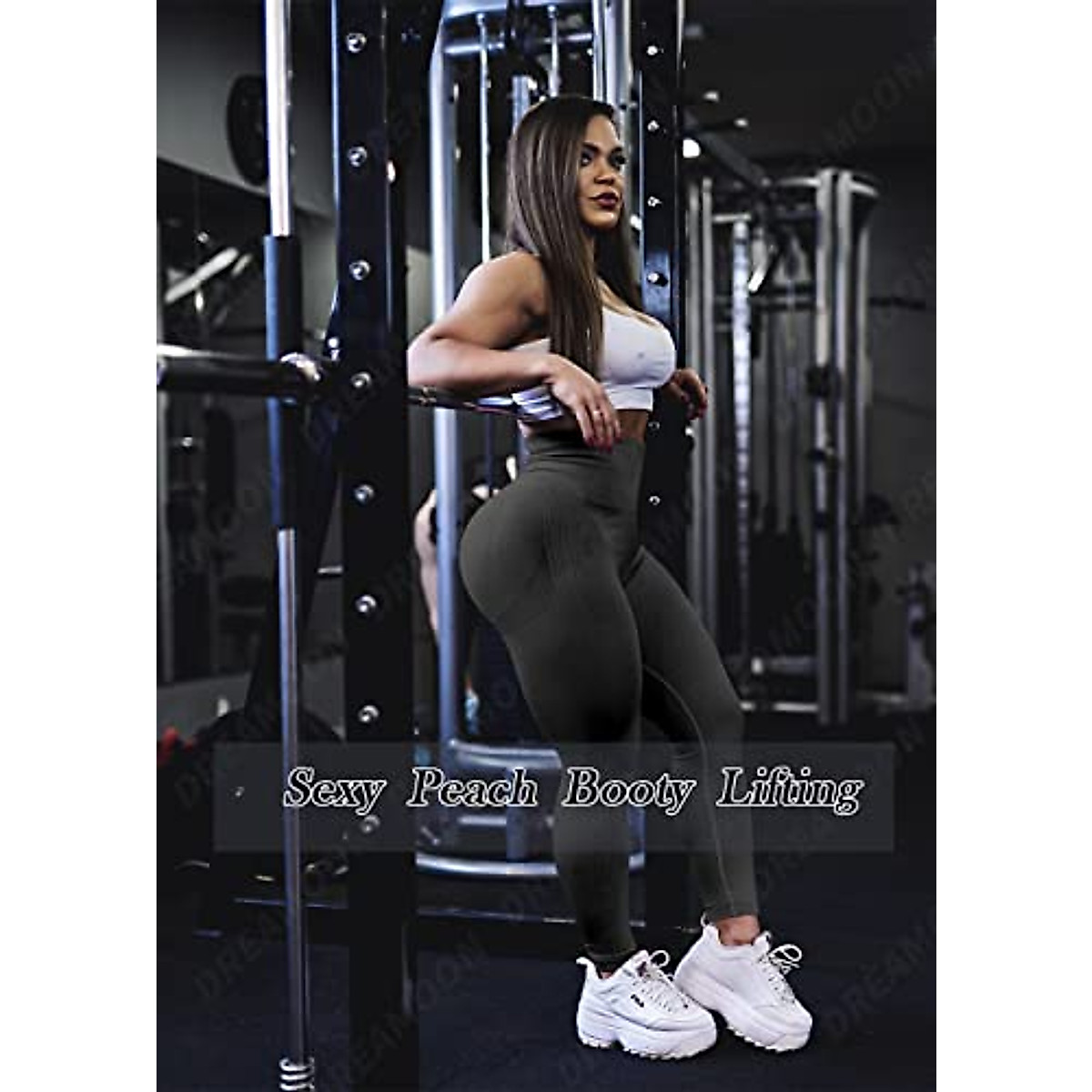 A AGROSTE Seamless Scrunch Butt Lifting Workout Leggings for Women Booty High Waisted Yoga Pants Contours Ruched Tights