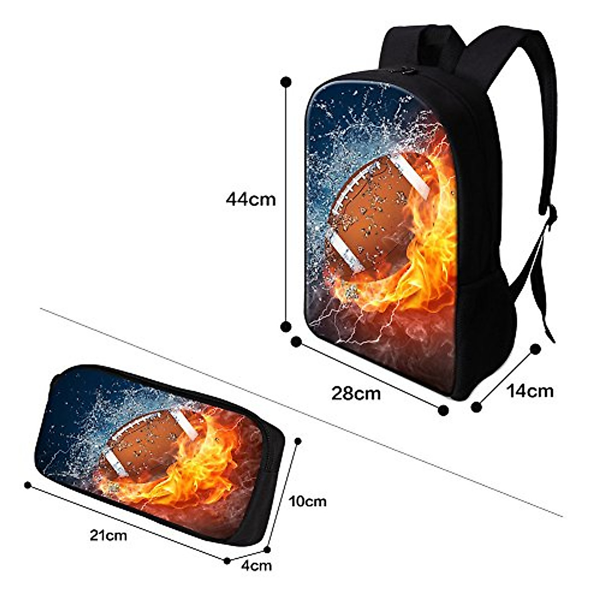 Dispalang Horse Backpack and Insulated Lunch Box Bag School Cooler Bag Animal Bookbag Pencil Case